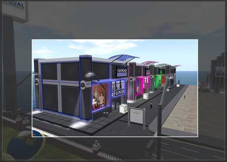 Second Life Marketplace - LOGOSTORE PINK Small Prefab Shop Store Building
