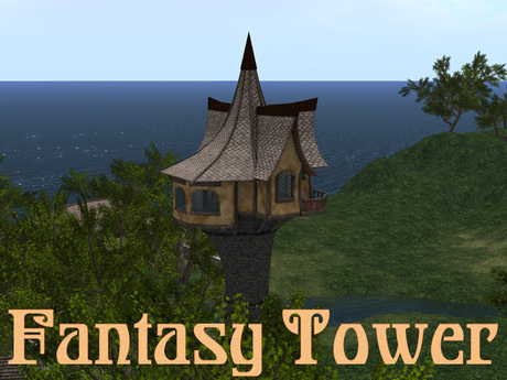 Second Life Marketplace - Fantasy Tower -- Mesh Tower Cottage Home