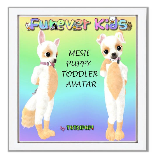 Second Life Marketplace - Furever Kids Furry Mesh Puppy Toddler Avatar 2