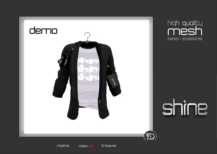 Second Life Marketplace - shine by [ZD] - MESH - Blazer with T - Demo