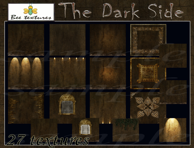 Second Life Marketplace - The dark side textures - wall textures -tile ...