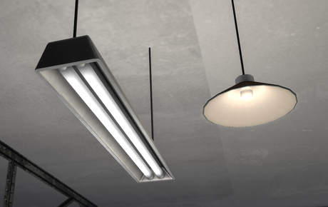 Second Life Marketplace - Tredpro Mesh Cone Light and Fluorescent Lamp Set