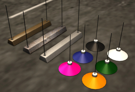 Second Life Marketplace - Tredpro Mesh Cone Light and Fluorescent Lamp Set