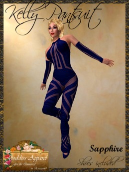 Second Life Marketplace - *Goddess* Kelly Pantsuit in Sapphire
