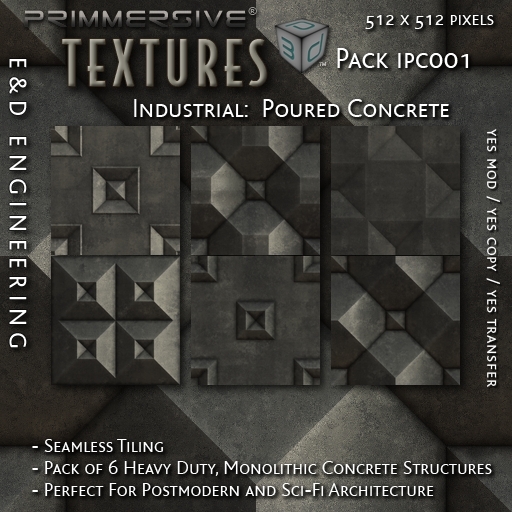 Second Life Marketplace - [IPC001] 6 512px Seamless Poured Concrete and ...