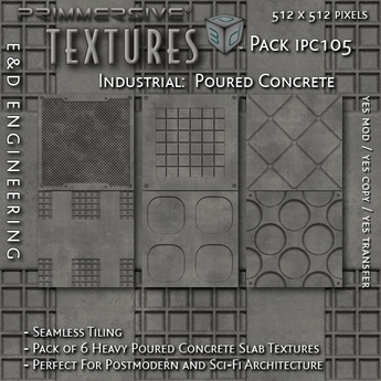 Second Life Marketplace - E&D ENGINEERING: Textures - Industrial Poured ...
