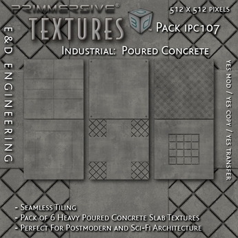 Second Life Marketplace - E&D ENGINEERING: Textures - Industrial Poured ...