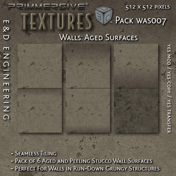 Second Life Marketplace - E&D ENGINEERING: Textures - Walls Aged ...