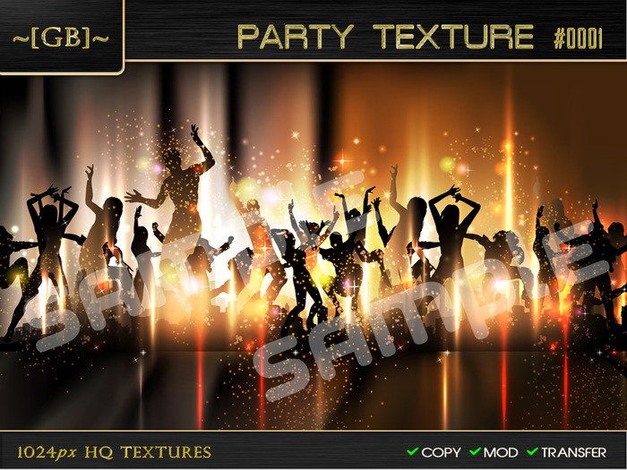 Second Life Marketplace - ~ [GB] Textures HQ ~ 00001 - Party Texture #0001