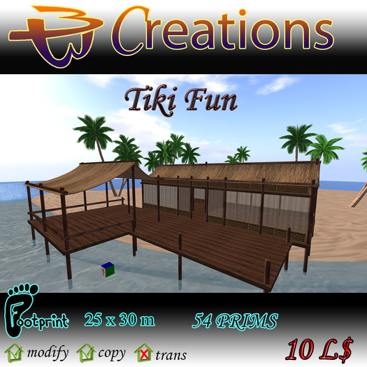 Second Life Marketplace - Promo - Tiki Fun - beach house - tropical ...