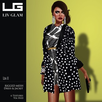 Second Life Marketplace - {LIV-Glam} Spring-2013 Lea Print Dress&Jacekt ...