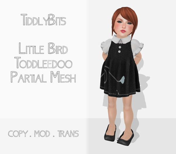 Second Life Marketplace - :Tiddly Bits: Little Bird Dress (Black)