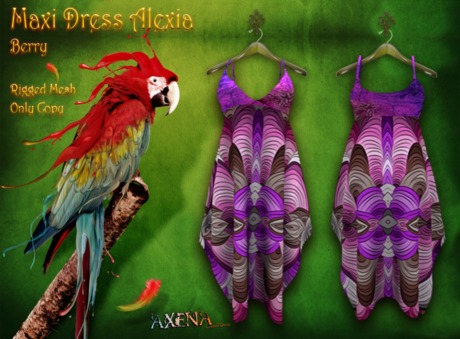 Second Life Marketplace - [A] Maxi Dress {Mesh} Alexia Berry