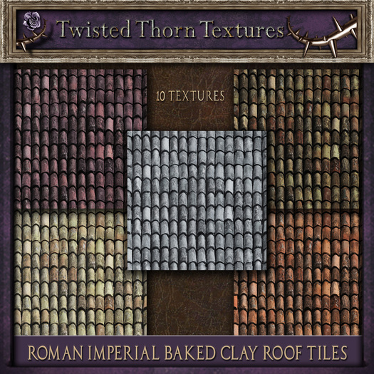 Second Life Marketplace - ~TTT~ Roman Imperial Baked Clay Roof Tiles ...