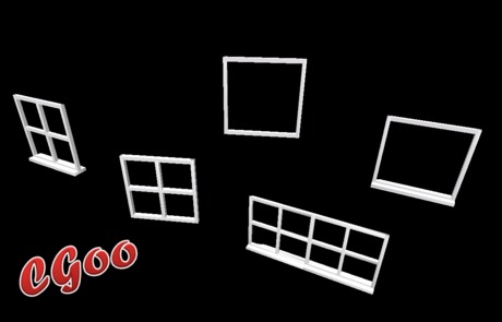 Second Life Marketplace - Window frames builders kit, 5 types full perm