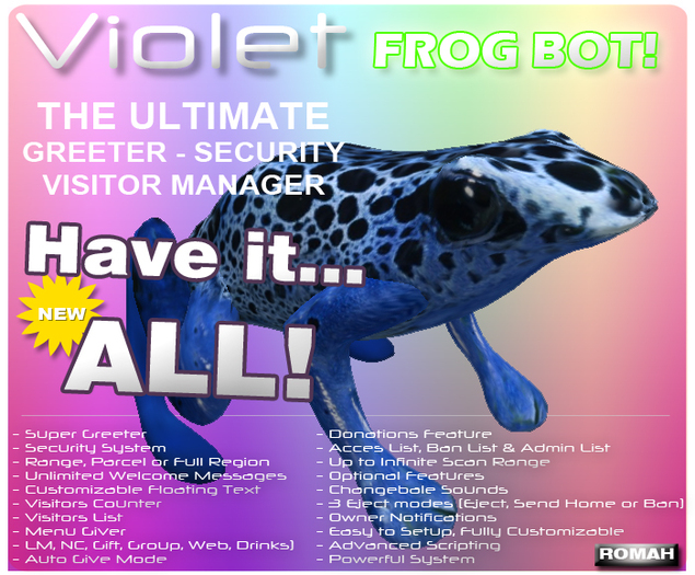 Second Life Marketplace - BLUE FROG BOT - The Ultimate Greeter ...