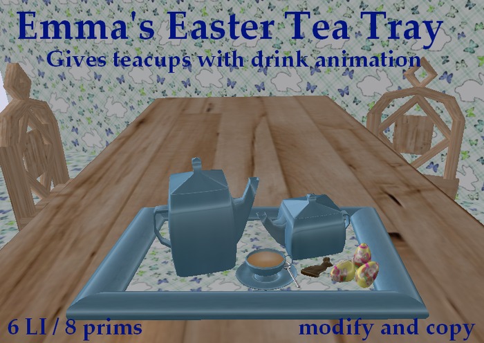 Second Life Marketplace - Emma's Easter Tea Tray