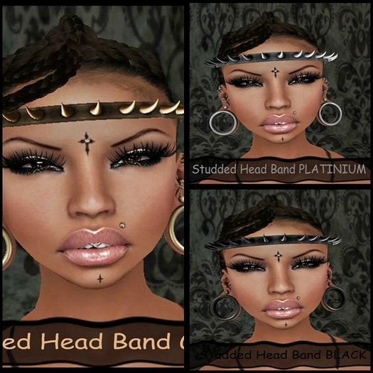 Second Life Marketplace - Studded Head Band FATPACK