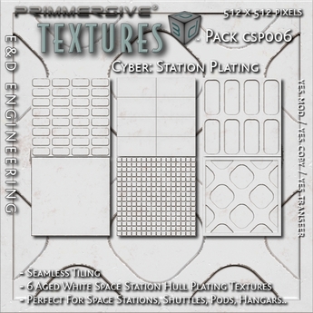 Second Life Marketplace - [CSP006] 6 512px White Metal Panel Textures for Space Stations ...