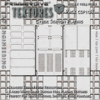 Second Life Marketplace - [CSP108] 6 1024px White Steel Panel Textures for Space Stations ...