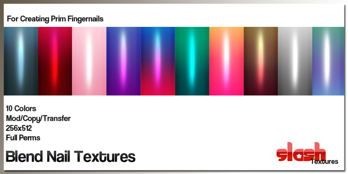 Second Life Marketplace - Slash Textures - Blend Nail Textures - 10 ...