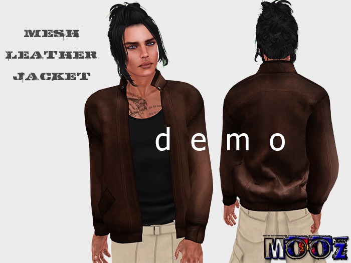 Second Life Marketplace - .:MooZ:. DEMO KEAN Mesh Mens Leather Jacket ...