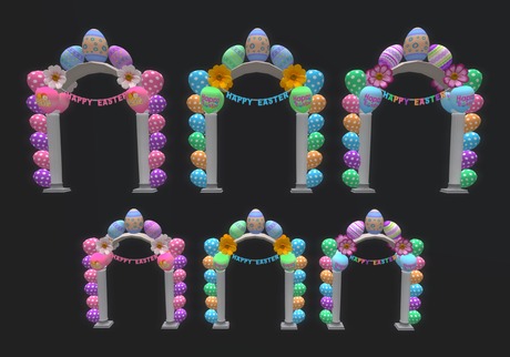Second Life Marketplace - Easter Mega Set - Balloon Arches, Carrot Cake ...