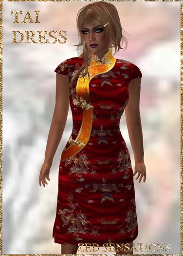 Second Life Marketplace - Chinese Tai Dress red