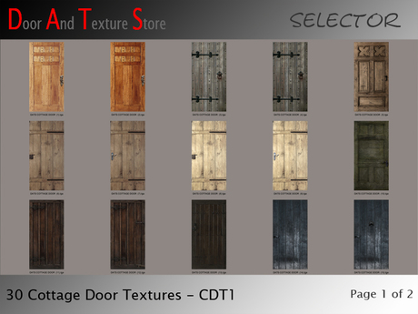 Second Life Marketplace - 30 Cottage Door textures, Log cabin door ...