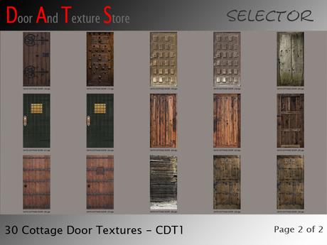Second Life Marketplace - 30 Cottage Door textures, Log cabin door ...