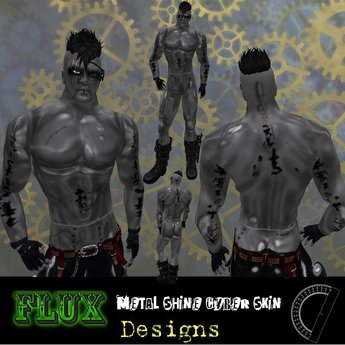 Second Life Marketplace - Flux Cyber Cyborg Metal Skin