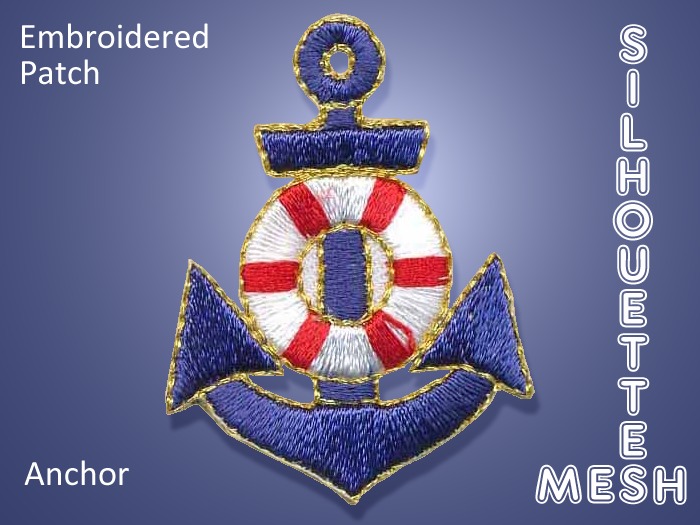 Second Life Marketplace - Mesh Silhouettes - Embroidered Anchor