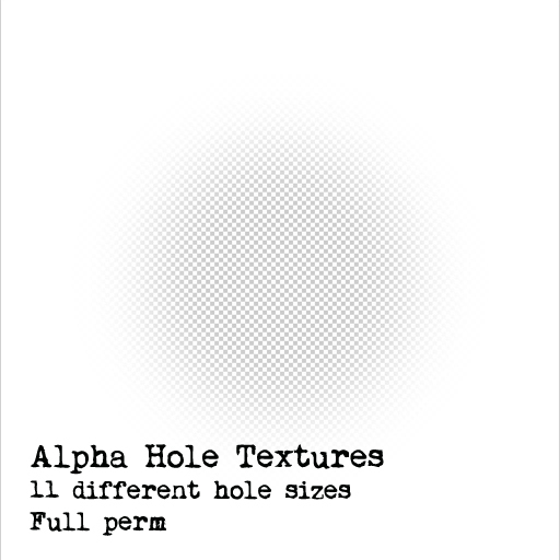 Second Life Marketplace - Alpha Hole Textures