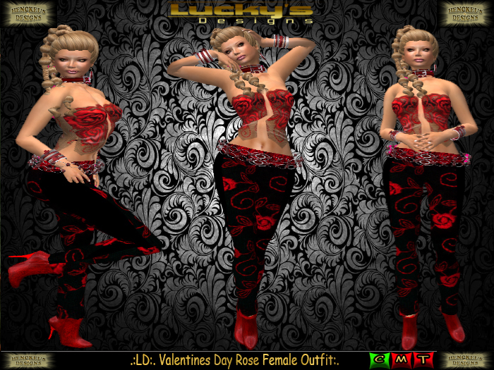 Second Life Marketplace Ld Valentines Day Rose Female Outfit