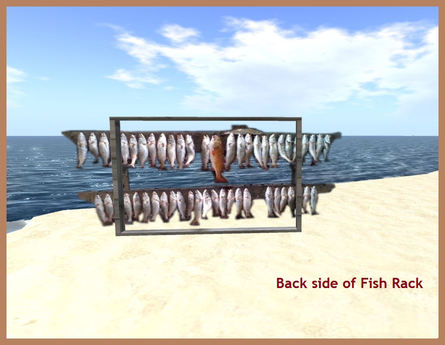 Second Life Marketplace - Fish Rack - Catch of the Day! - only 2 prims!