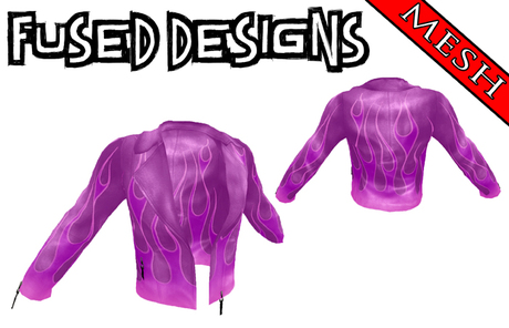 Second Life Marketplace - FUSED Designs Ladies Mesh Pink Fire Leather ...