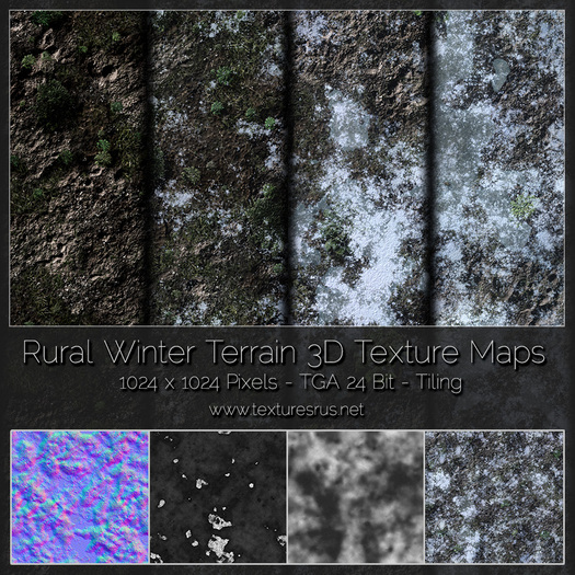 Second Life Marketplace - TRU Textures - 60 x Rural Winter Terrain 3D ...