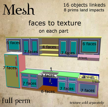 Second Life Marketplace - complete kitchen full perm