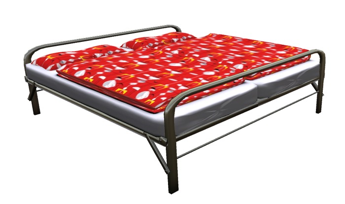 Second Life Marketplace - 50s trailer bed red