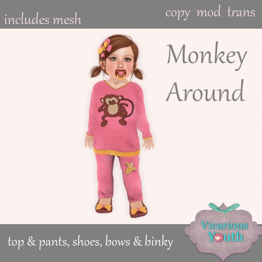Second Life Marketplace - Vicarious Youth - Monkey Around Toddleedoo