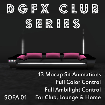 Second Life Marketplace - DGFX CLUB SERIES : 3ER SOFA [MESH]