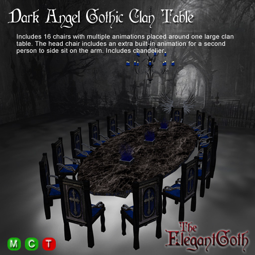Second Life Marketplace - Dark Angel Gothic Clan Table : Gothic ...
