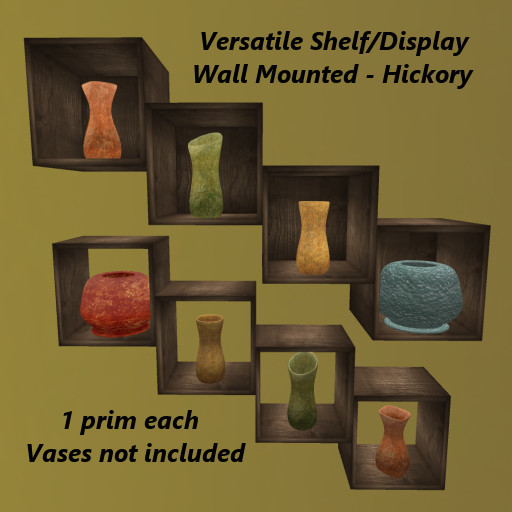 Second Life Marketplace - Versatile Wall ShelfA&B - Hickory