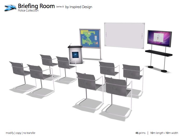 Second Life Marketplace - Inspired Design - Briefing Room Set - Series 3