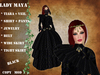 Second Life Marketplace - LADY MAYA DRESS FREE WOMAN BLACK GOREAN/MEDIEVAL