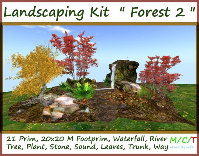 Second Life Marketplace - Landscaping Kit Forest 2 21 Prim 20x20 ( for ...