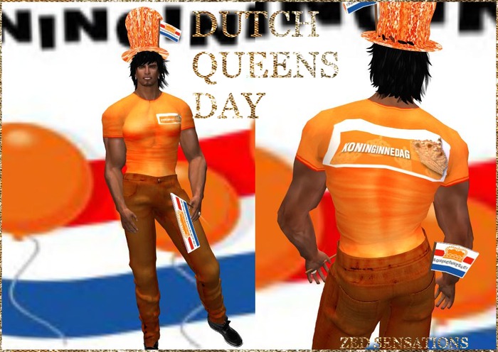 Second Life Marketplace - Dutch Queens Day mens outfit GH