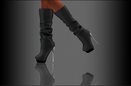 Second Life Marketplace - Birgit Mai's *MESH* Platform Boots Black(BOXED)