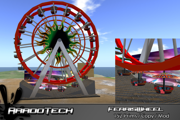 Second Life Marketplace - [AradoTech] FerrisWheel Funride / Familyride *NEW