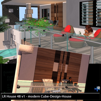 Second Life Marketplace - LR house 48 v1 furnished modern Cube-Design ...